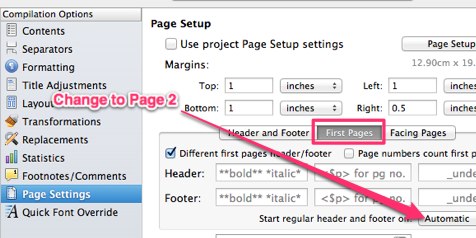 Page numbering missing on first 8 pages - Scrivener for macOS ...